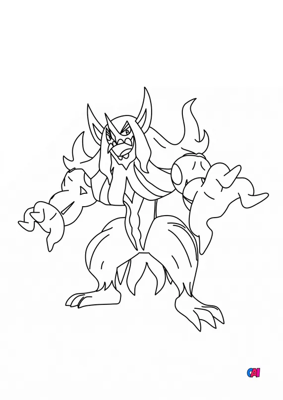 Coloriage Pokémon à imprimer - 861 - Angoliath