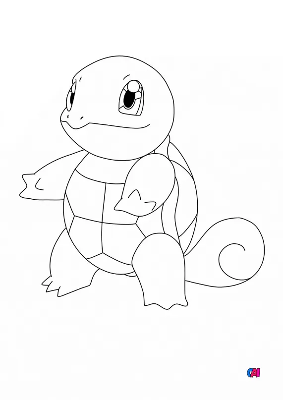 Coloriage Pokémon à imprimer - 7 - Carapuce