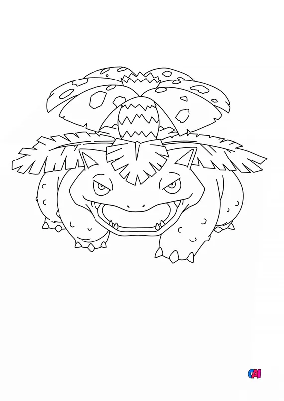 Coloriage Pokémon à imprimer - 3 - Florizarre