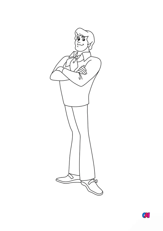 Coloriage Scooby-doo à imprimer - Fred