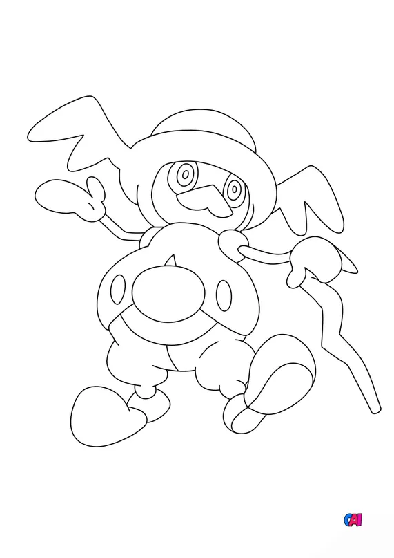 Coloriage Pokémon à imprimer - 866 - M.Glaquette