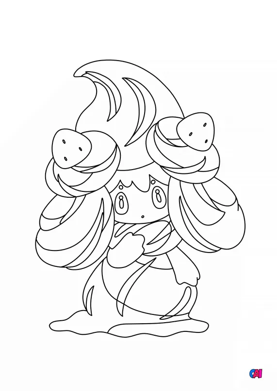Coloriage Pokémon à imprimer - 869 - Charmilly