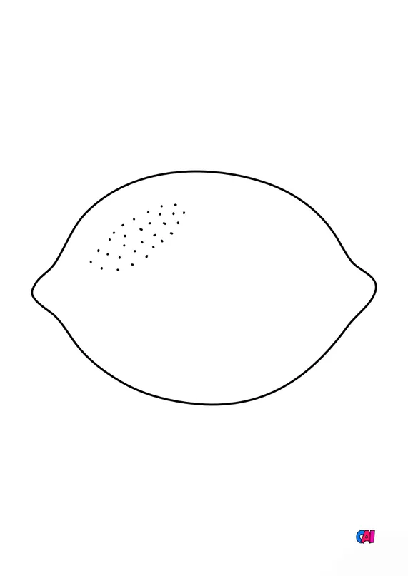 Mes premiers coloriages à imprimer - Un citron