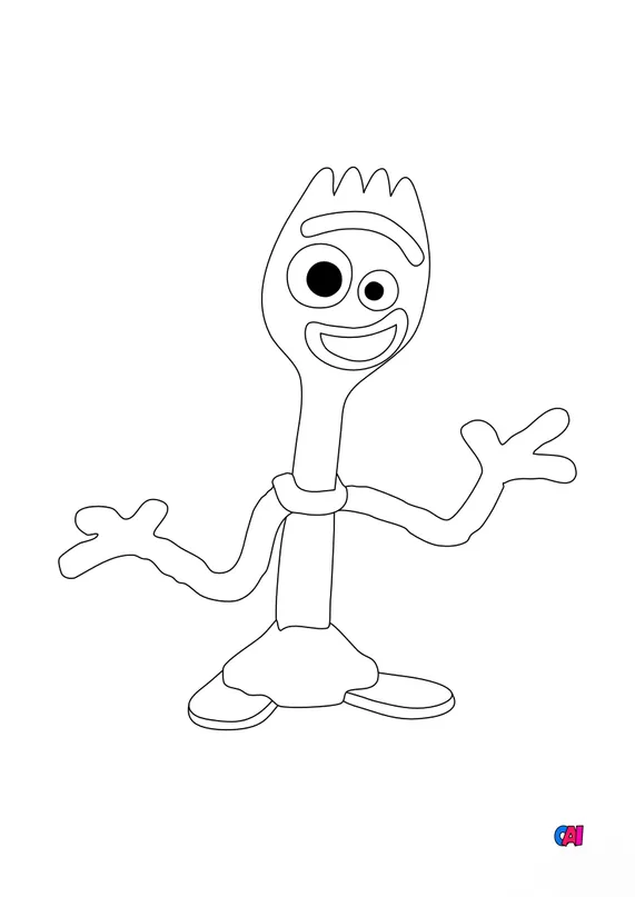 Coloriage Toy Story 4 à imprimer - Fourchette 2