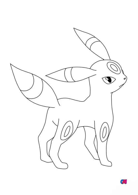 Coloriage Pokémon à imprimer - 197 - Noctali