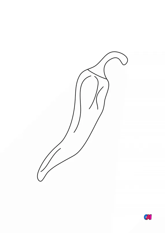 Mes premiers coloriages à imprimer - Un piment