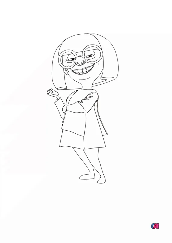 Coloriage Les Indestructibles à imprimer - Edna