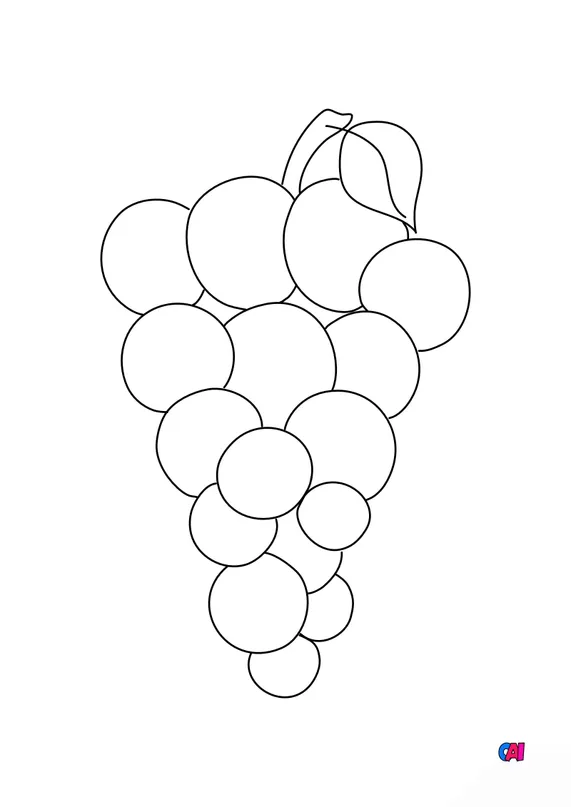 Mes premiers coloriages à imprimer - Du raisin